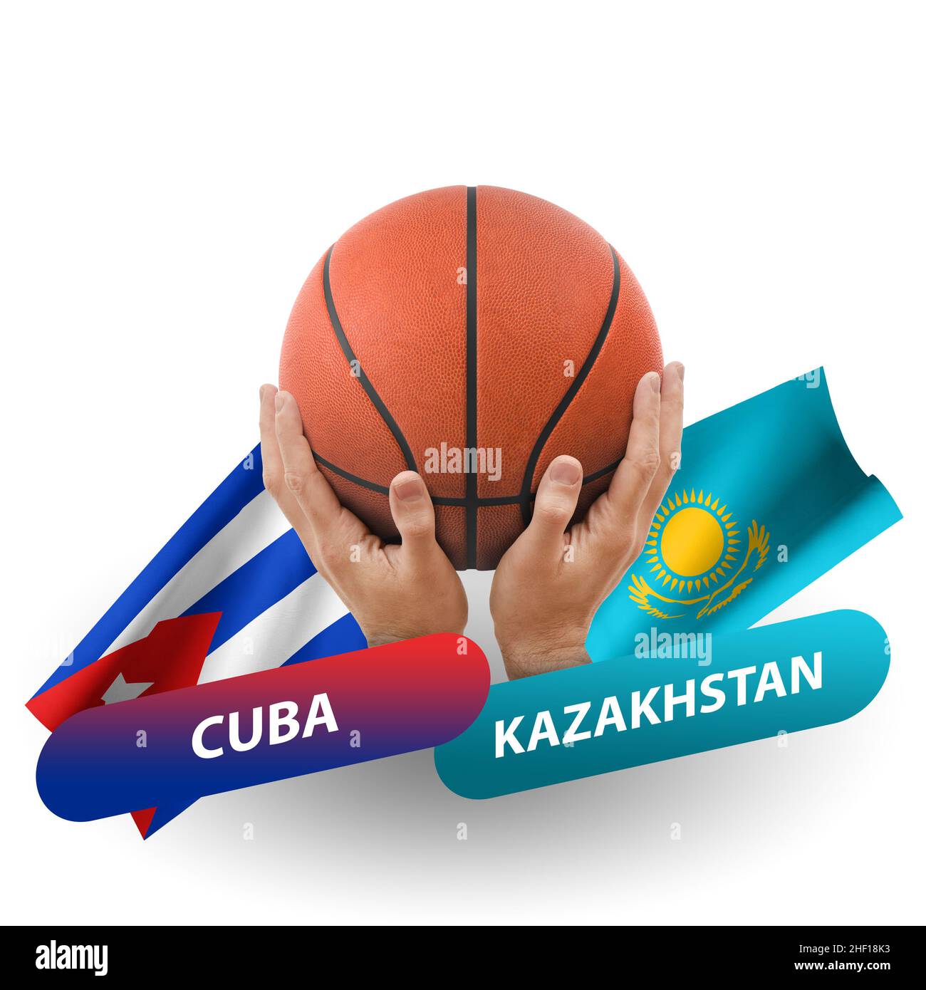 Basketball competition match, national teams cuba vs kazakhstan Stock ...