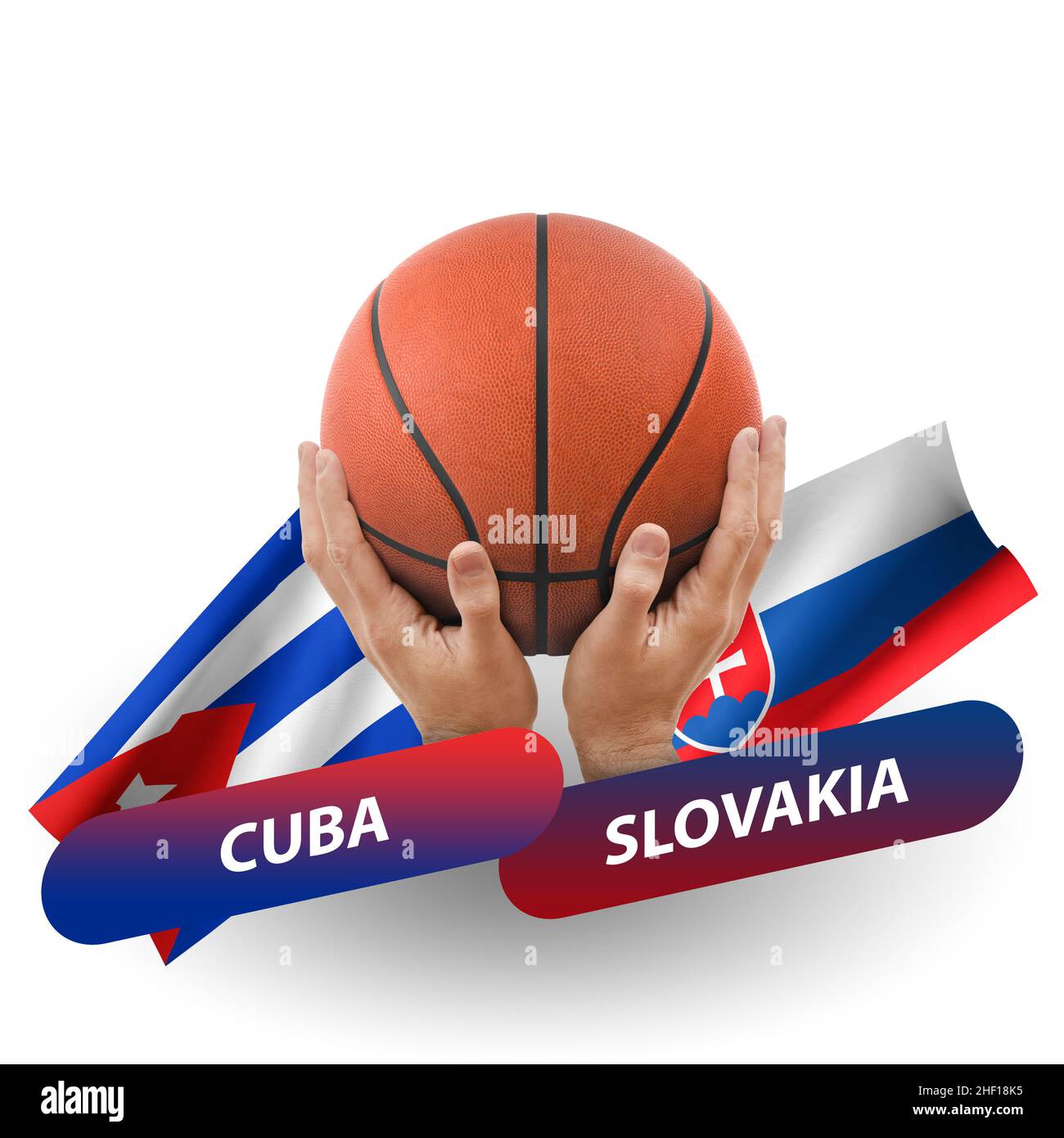 Basketball competition match, national teams cuba vs slovakia Stock ...