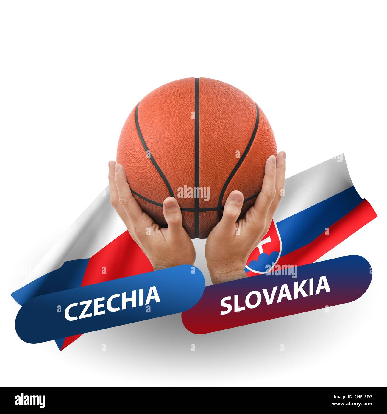 Basketball competition match, national teams czechia vs slovakia Stock ...