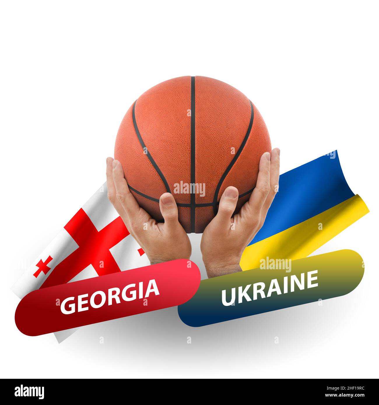 Basketball competition match, national teams georgia vs ukraine Stock ...