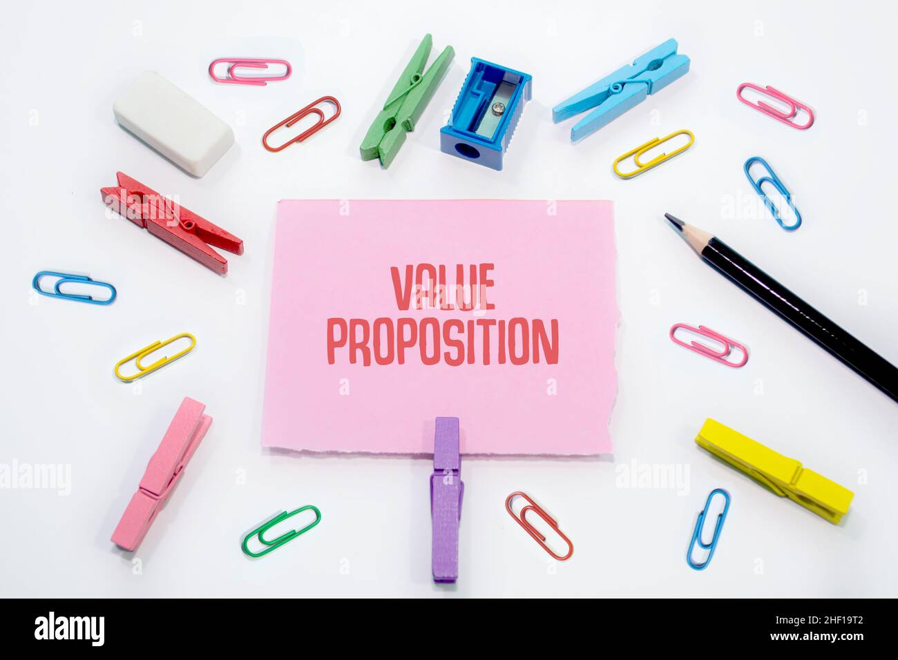 Text sign showing Value Proposition Stock Photo - Alamy