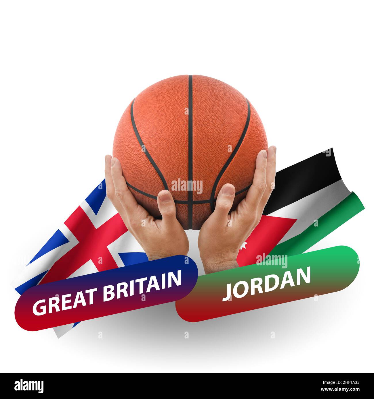 Basketball competition match, national teams great britain vs jordan ...