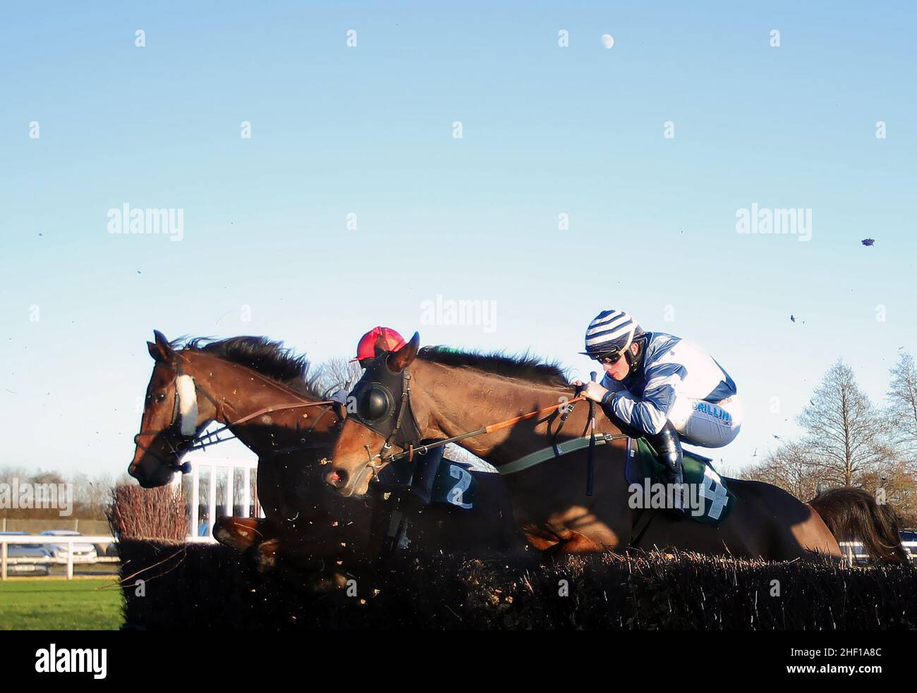 James Bowen riding Supreme Escape (left) on their way to winning the ...