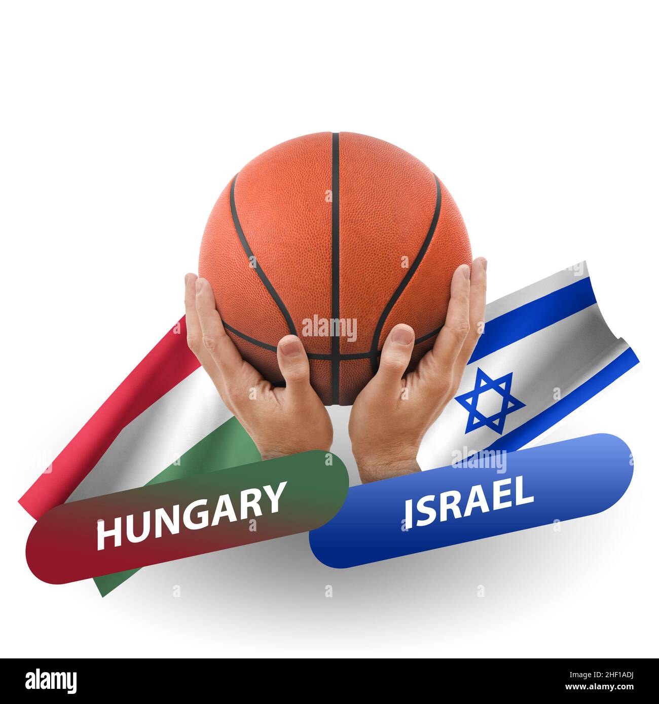 Basketball competition match, national teams hungary vs israel Stock ...