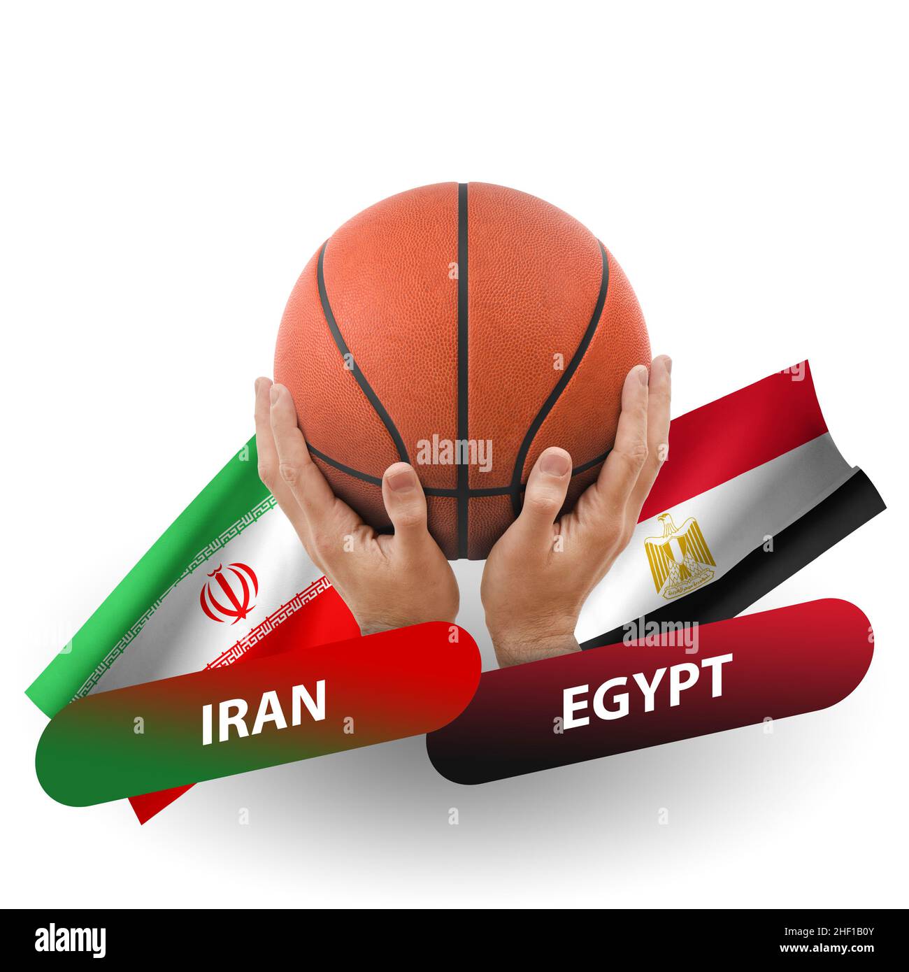 Basketball competition match, national teams iran vs egypt Stock Photo ...