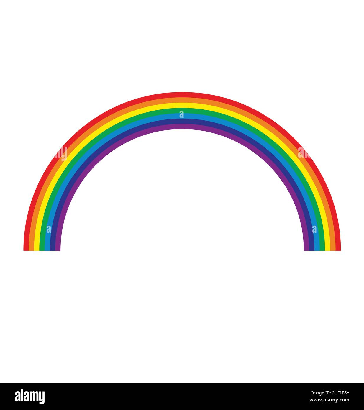 simple classic cartoon rainbow kids arc spectrum vector isolated on ...