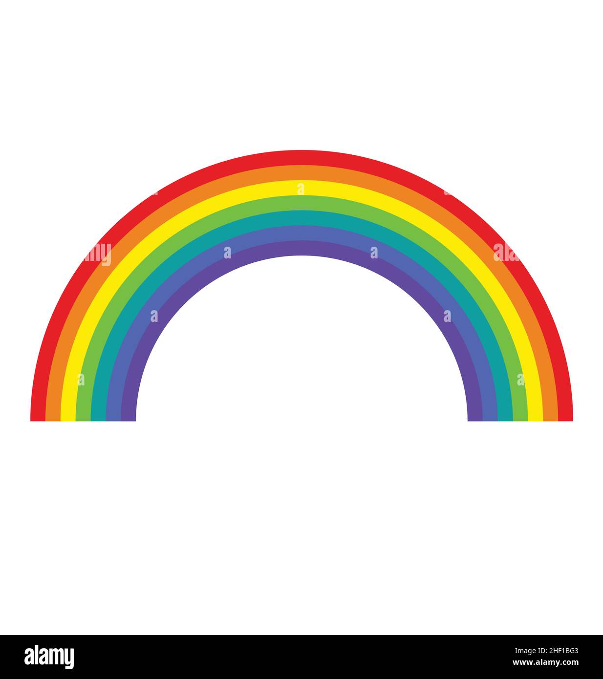 simple classic rainbow kids arc spectrum vector isolated on white ...