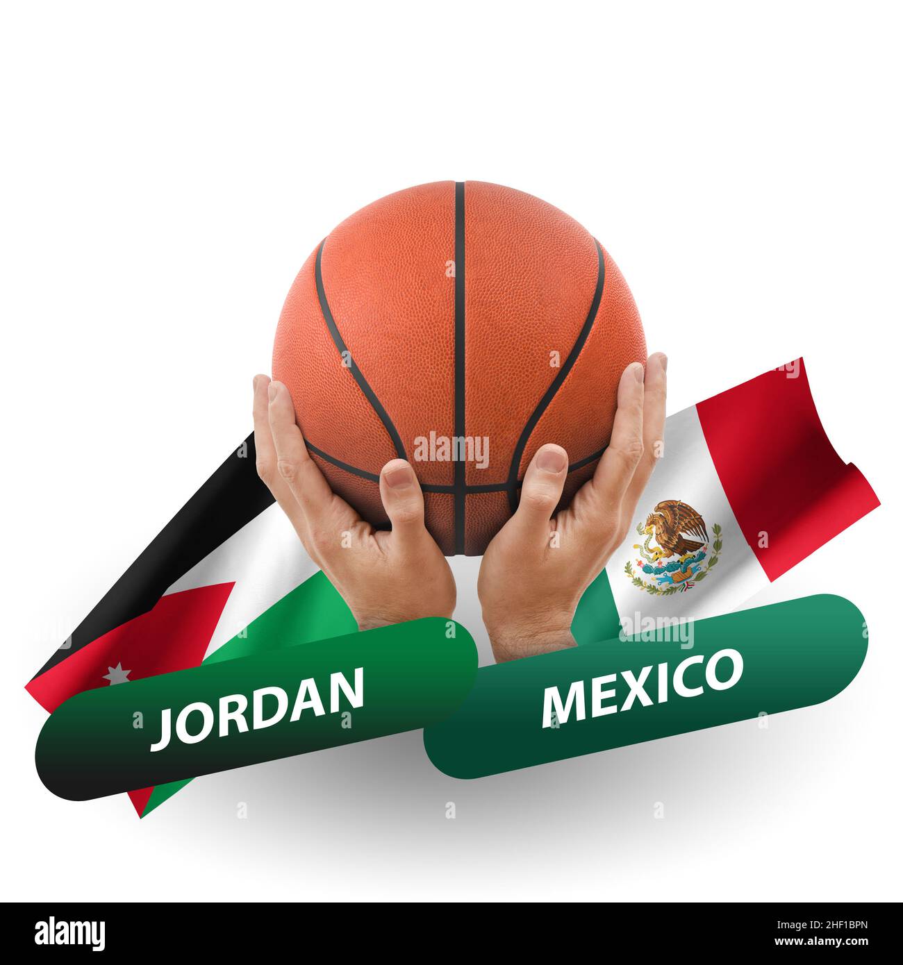 Basketball competition match, national teams jordan vs mexico Stock ...