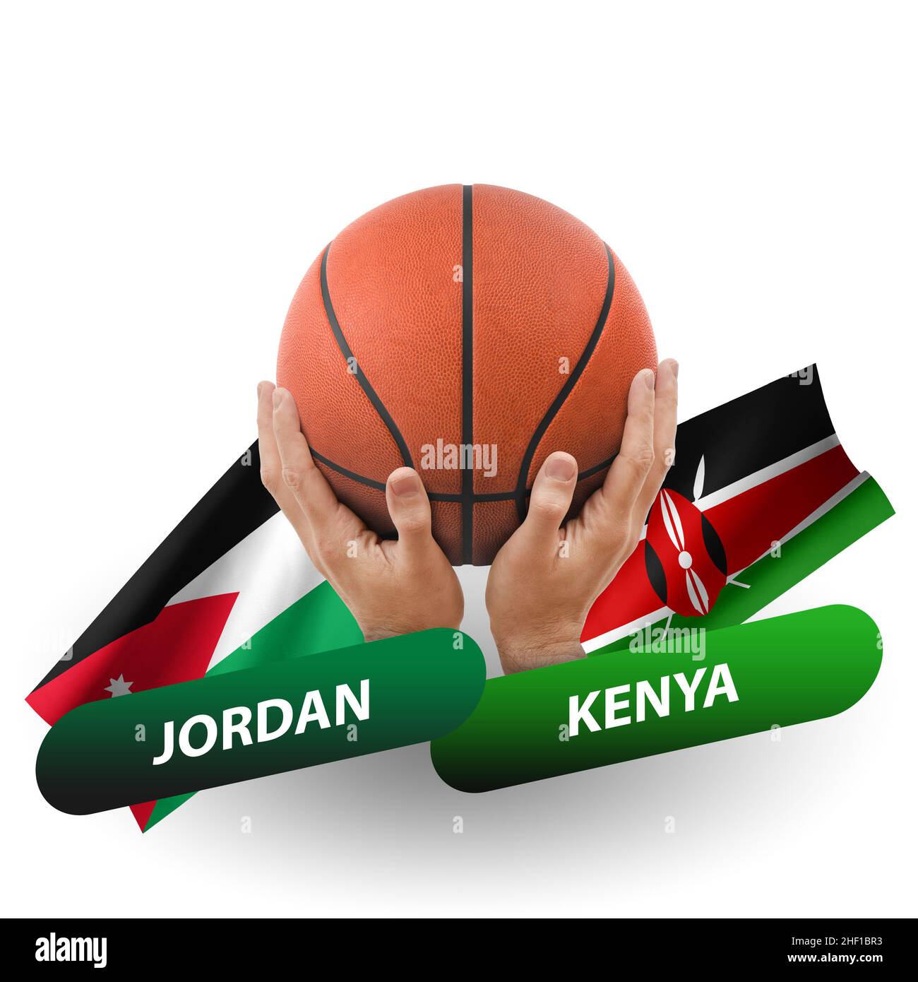 Basketball competition match, national teams jordan vs kenya Stock ...