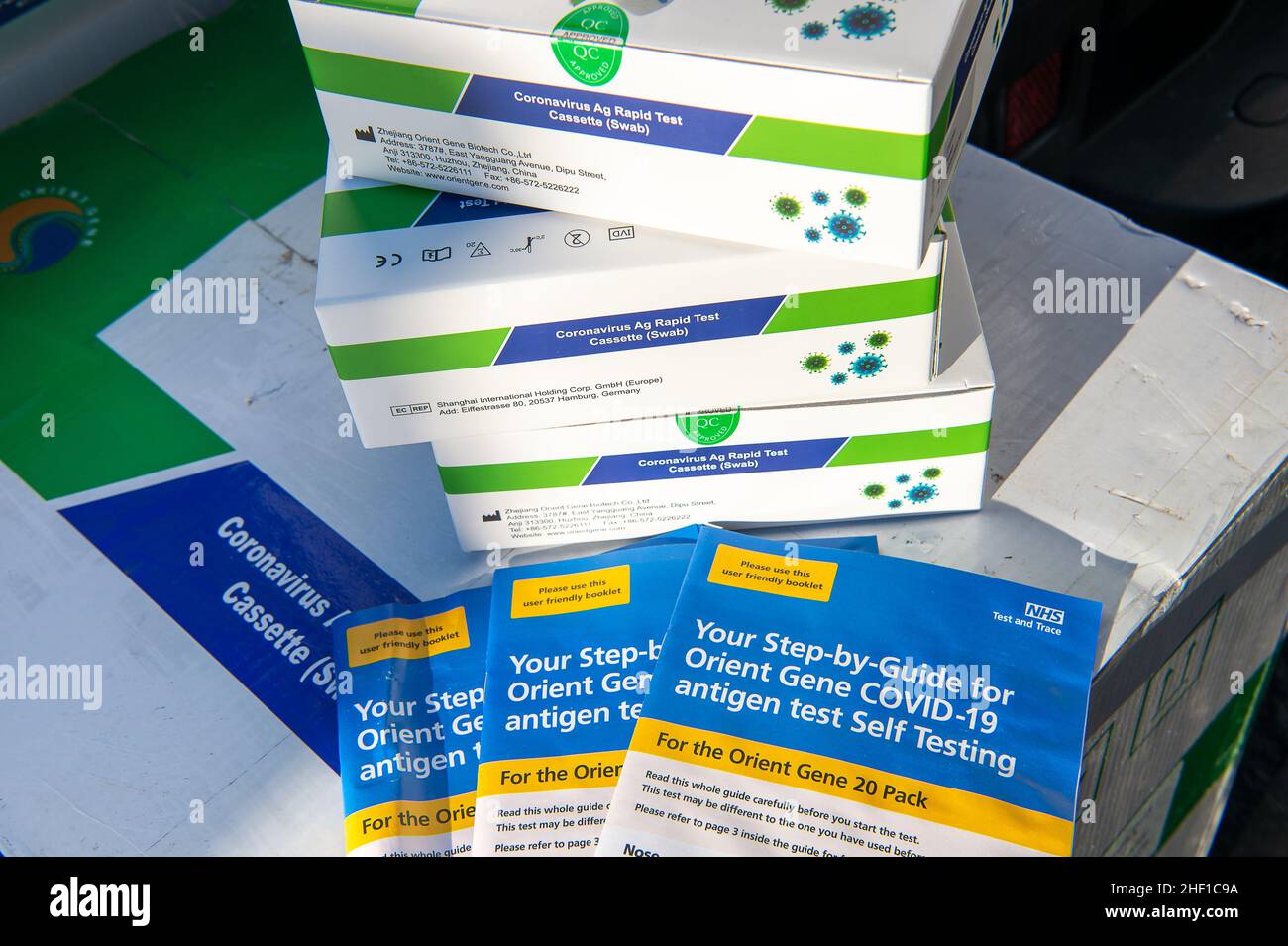 Lateral flow test boxes hi-res stock photography and images - Alamy