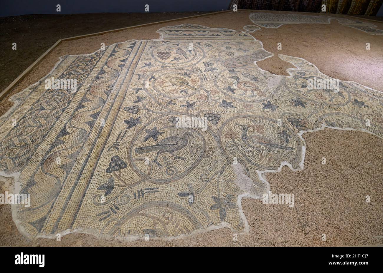 SANLIURFA, TURKEY. A mosaic at the site of Haleplibache in Sanliurfa ...