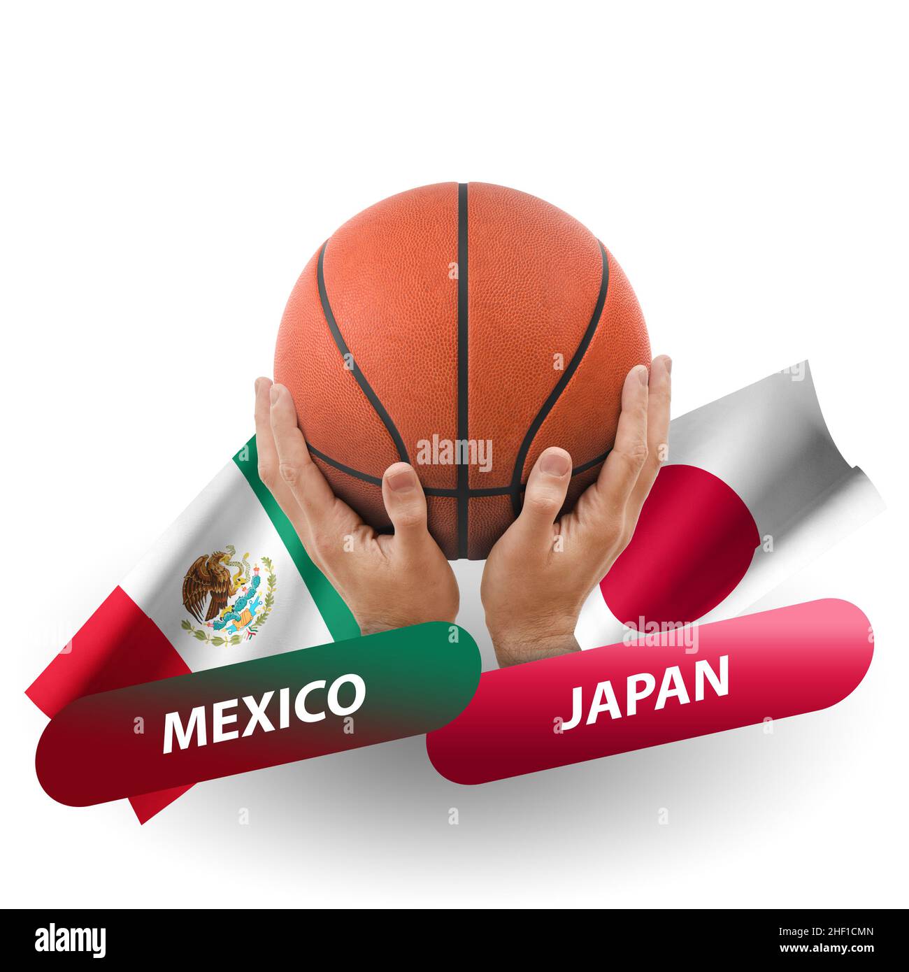 Basketball competition match, national teams mexico vs japan Stock ...