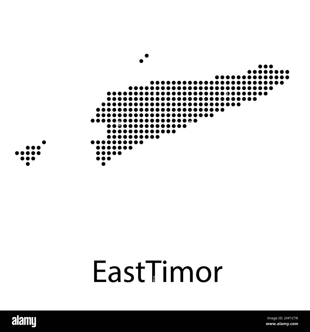 East Timor black map on white background vector vector illustration ...