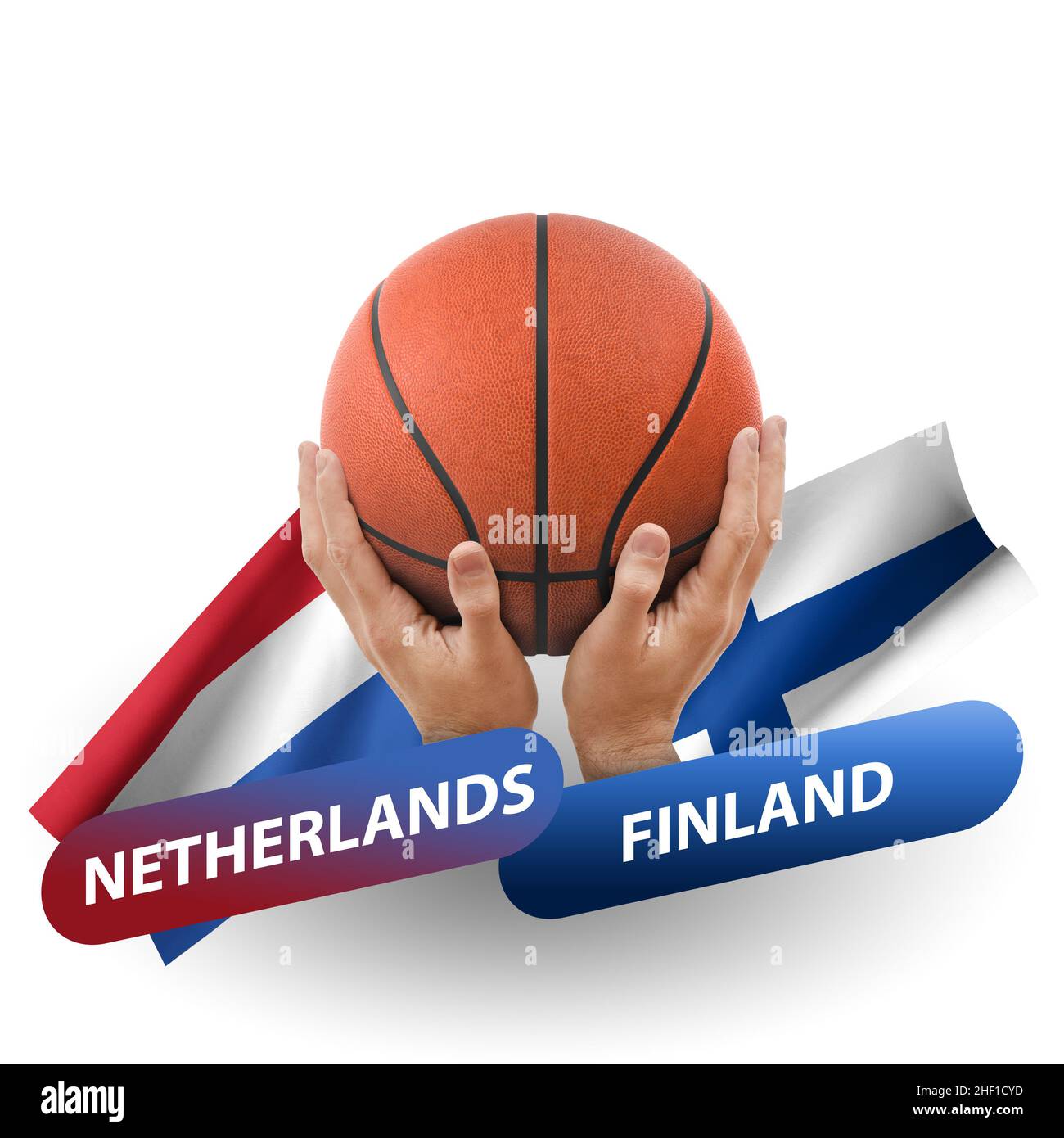 Basketball competition match, national teams netherlands vs finland ...