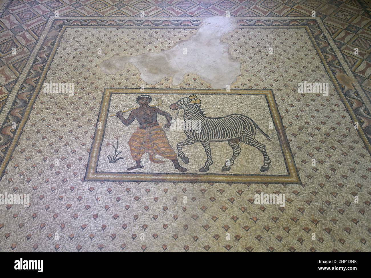 SANLIURFA, TURKEY. A mosaic at the site of Haleplibache in Sanliurfa ...