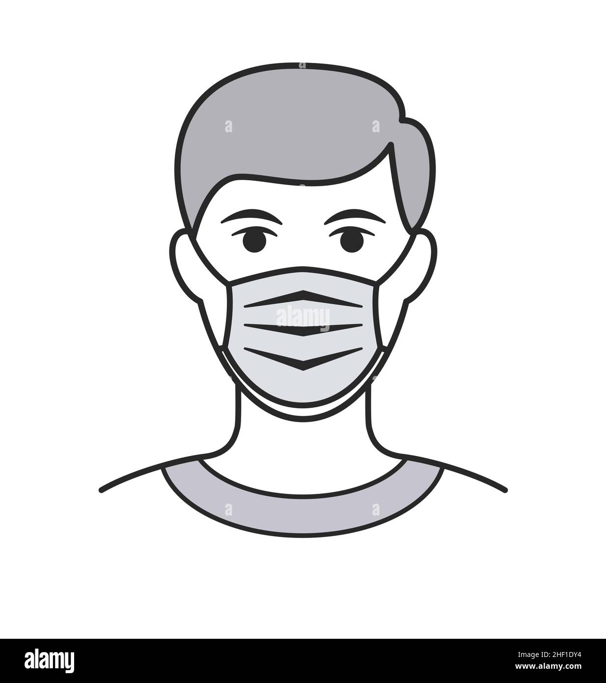 man with facemask face mask against coronavirus covid19 covid 19 simple ...