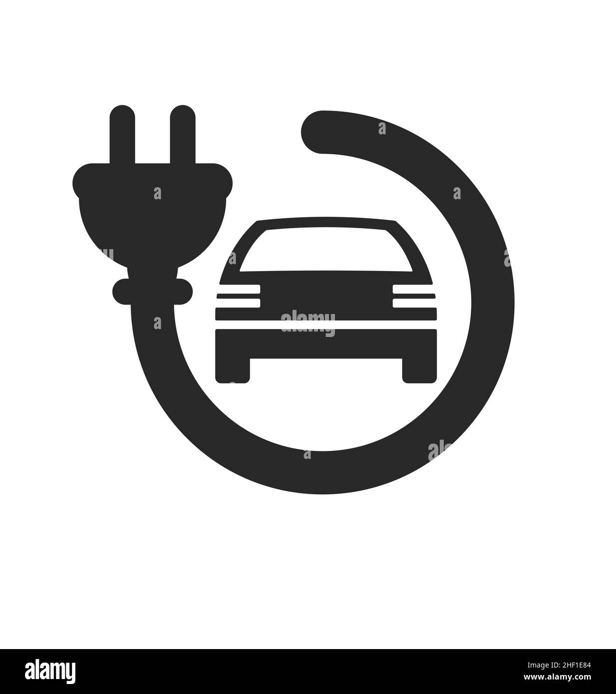 Electric car charge point logo symbol sign icon station vector isolated ...