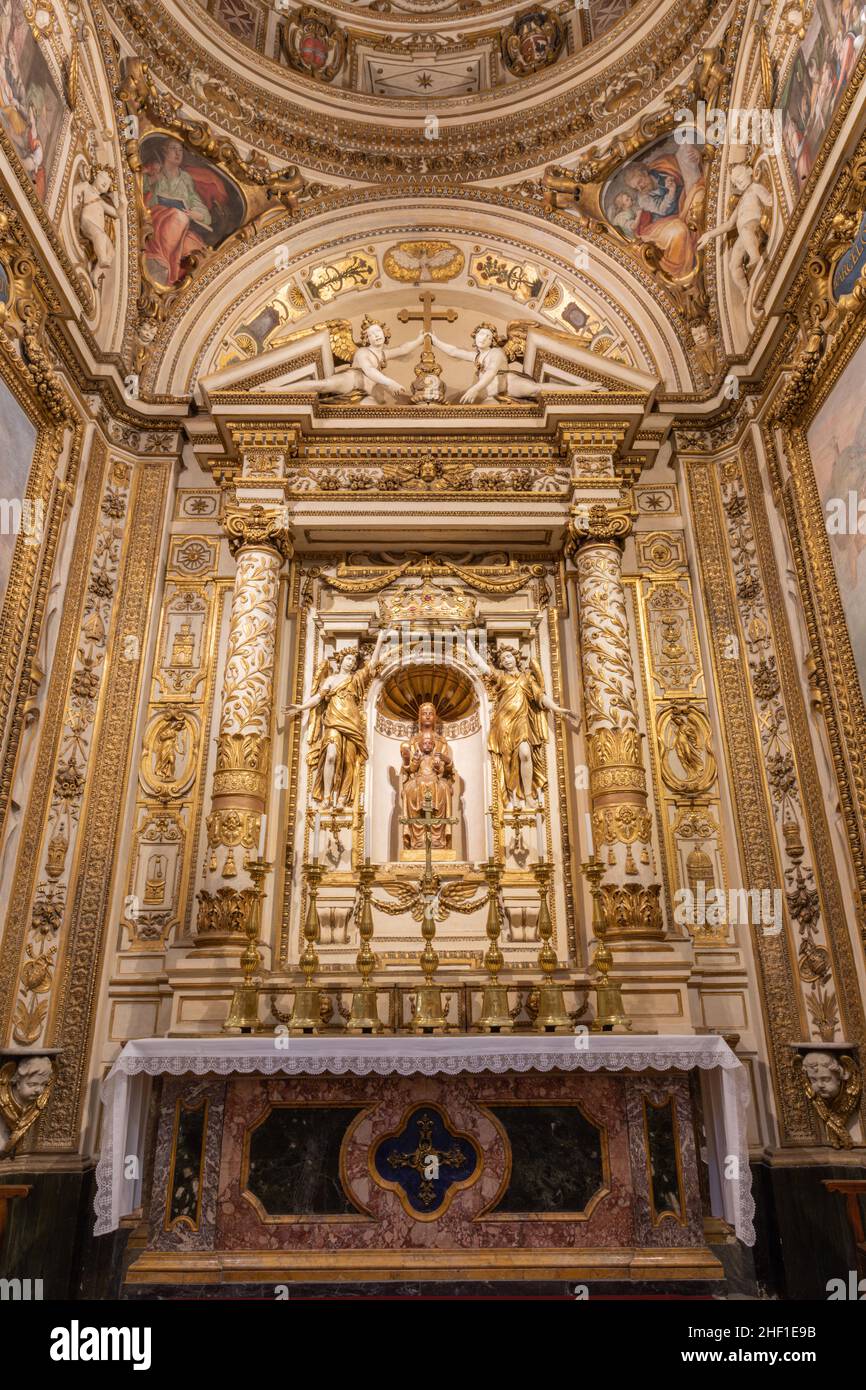 ROME, ITALY - SEPTEMBER 1, 2021: The side chapel of Santa Maria in ...