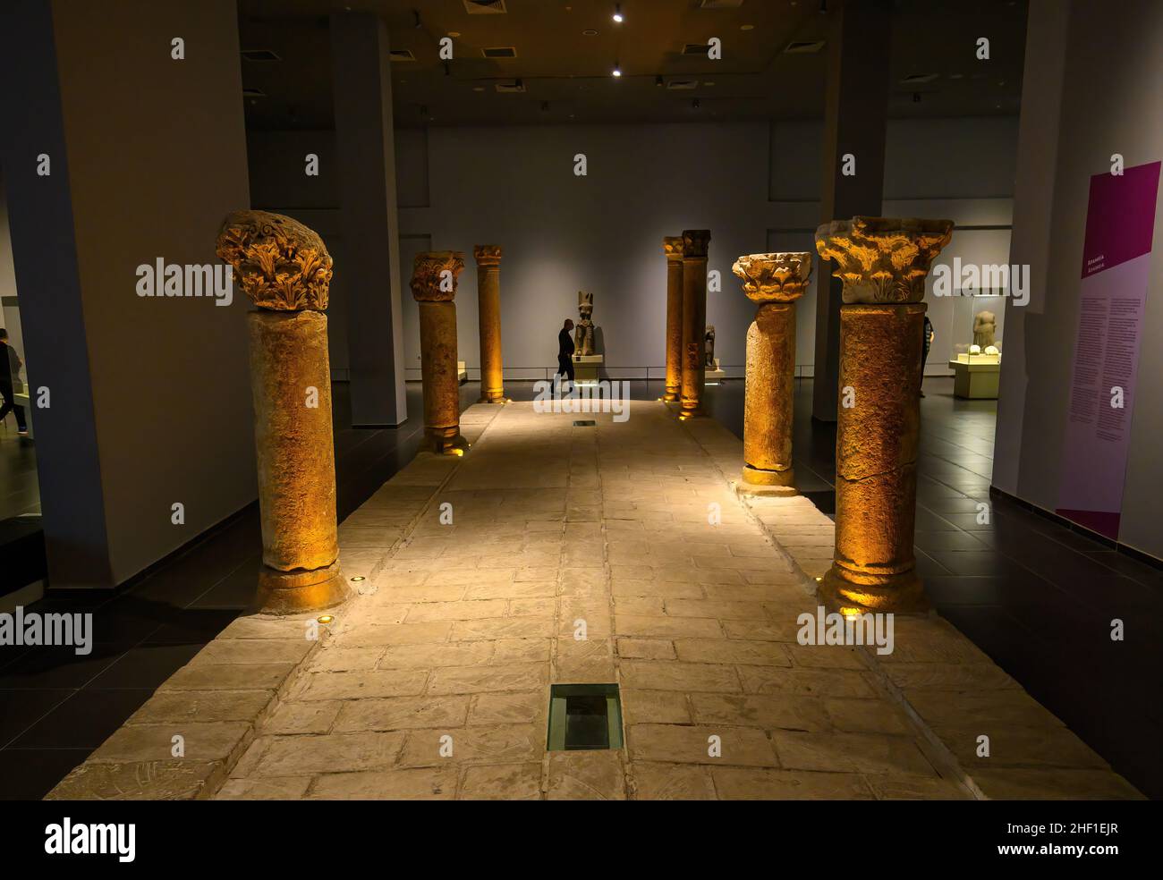 Sanliurfa, Turkey. Interior and artefacts of the archaeological museum ...