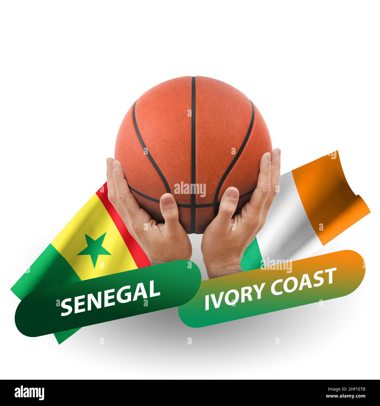 Basketball competition match, national teams senegal vs ivory coast ...
