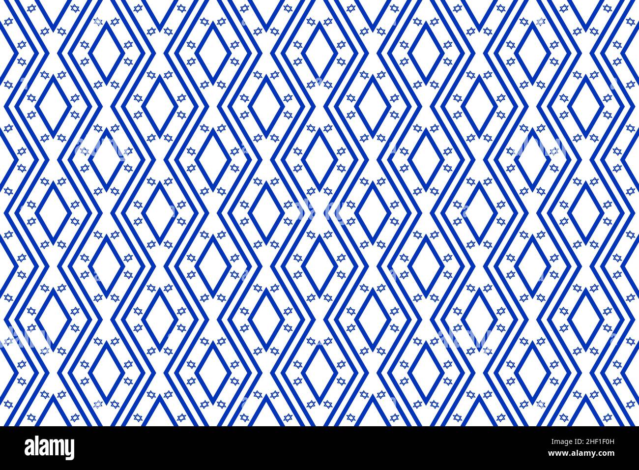 Geometric pattern in the colors of the national flag of Israel. The ...