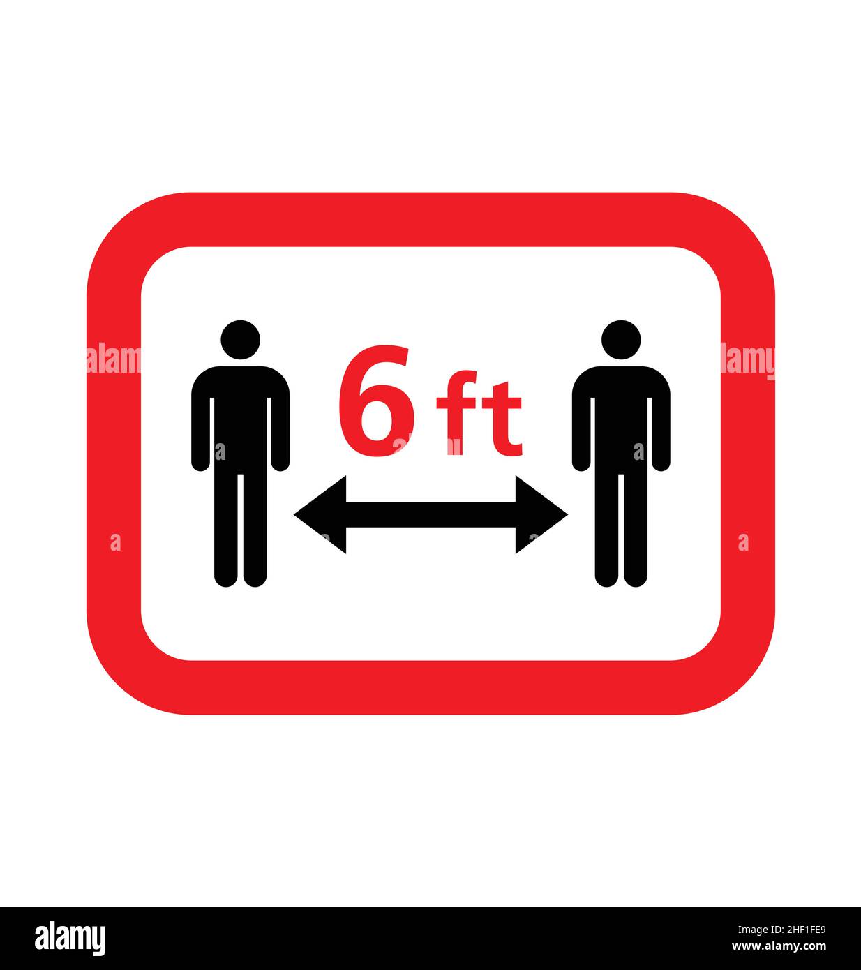 Maintain distance 6 feet sign covid19 covid 19 coronavirus social ...