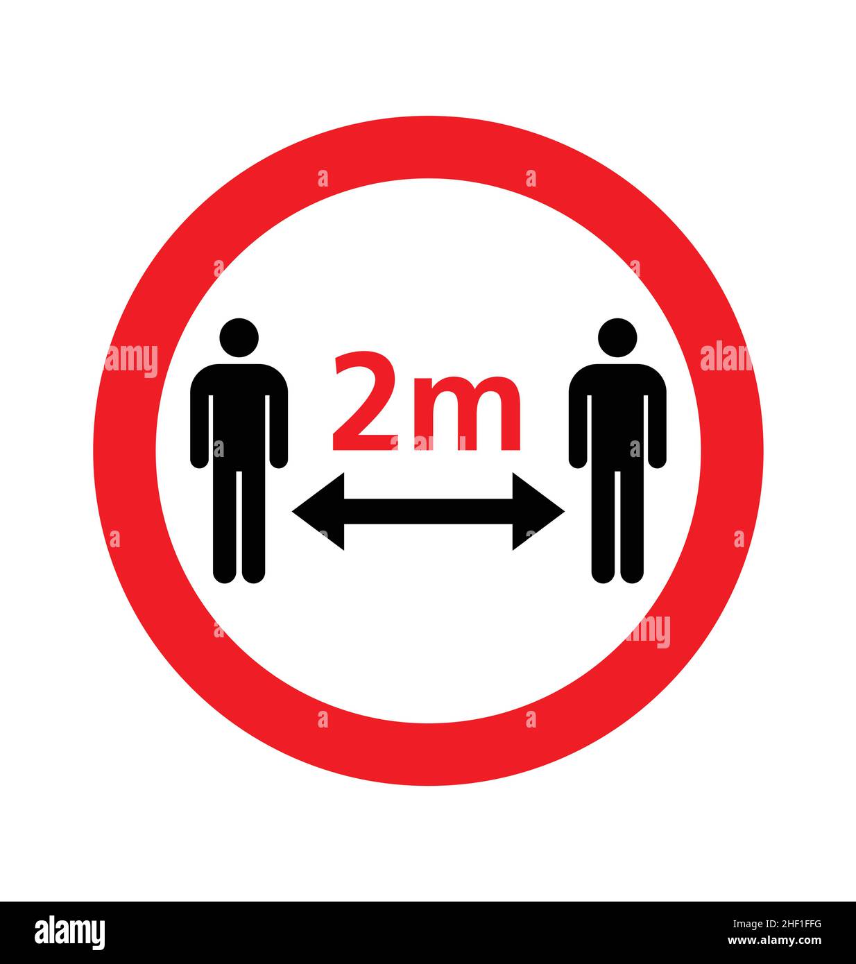 Maintain distance 2m sign 2 metres covid19 covid 19 coronavirus riound ...