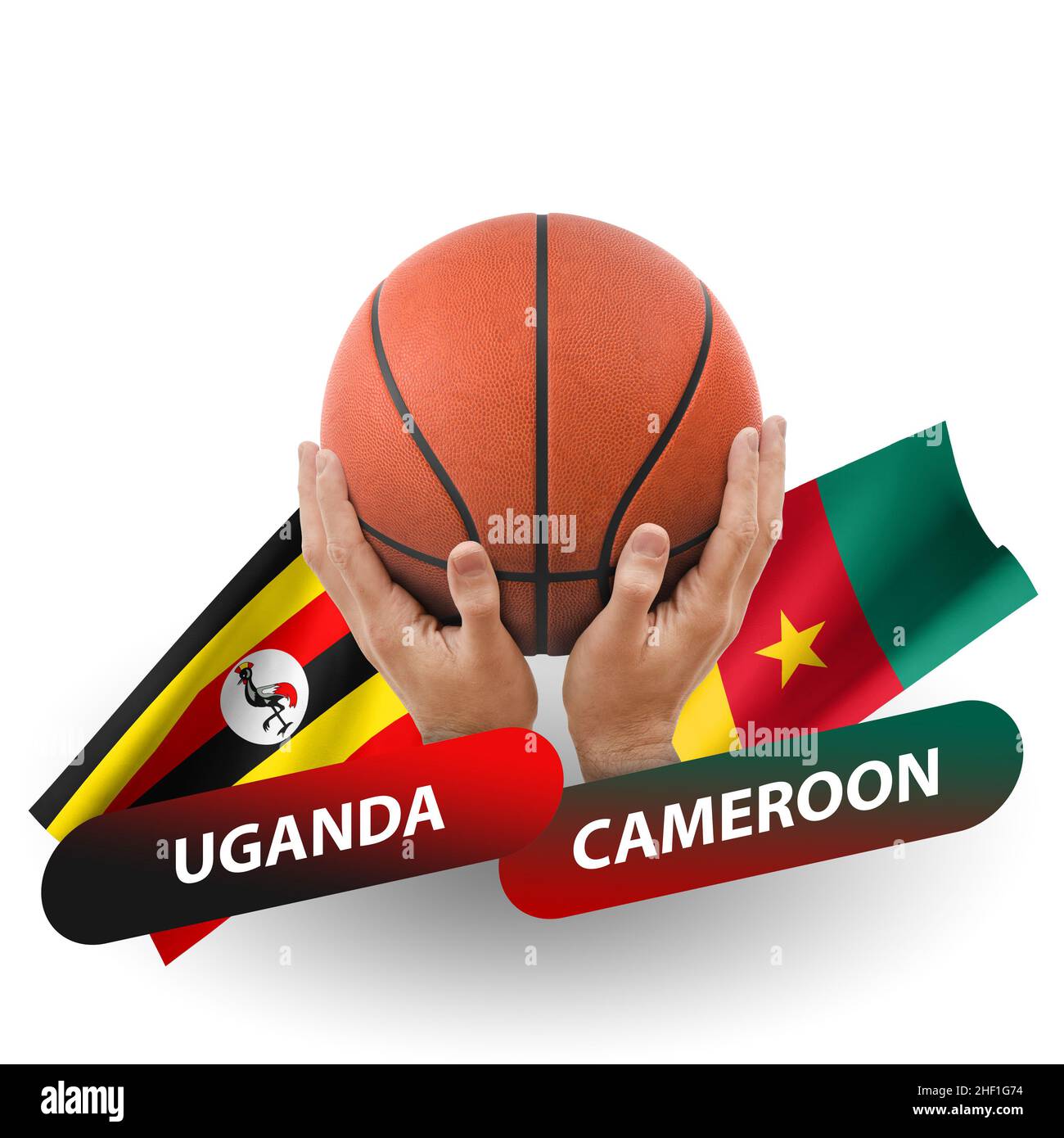 Basketball competition match, national teams uganda vs cameroon Stock ...