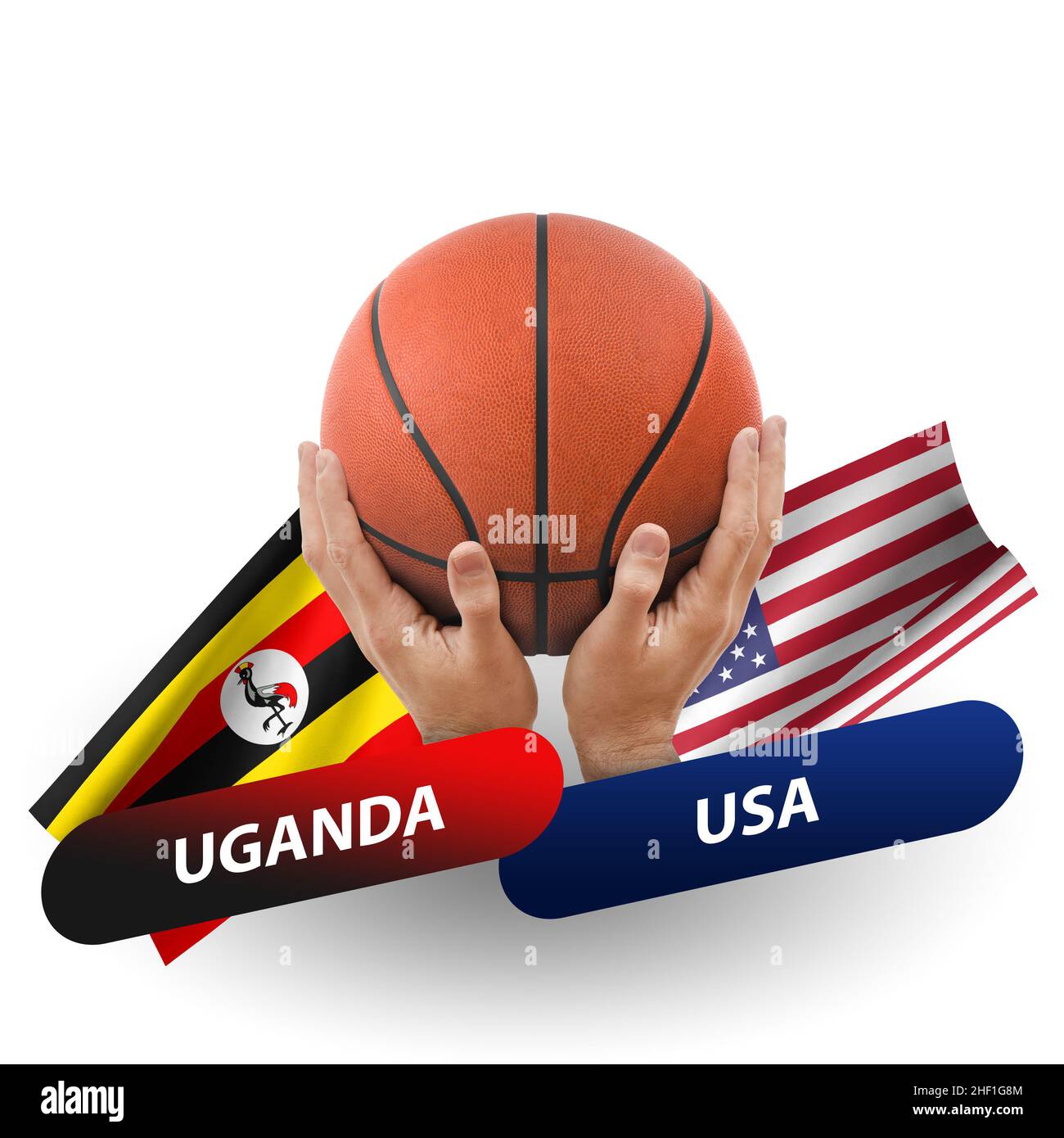 Basketball competition match, national teams uganda vs usa Stock Photo ...
