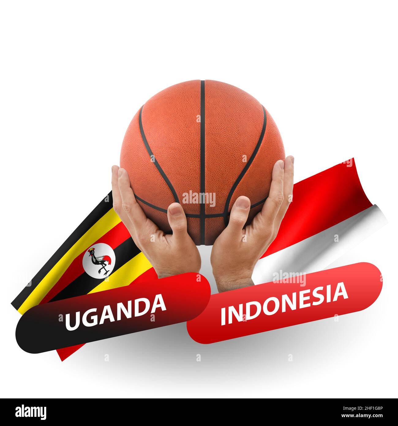 Basketball competition match, national teams uganda vs indonesia Stock ...