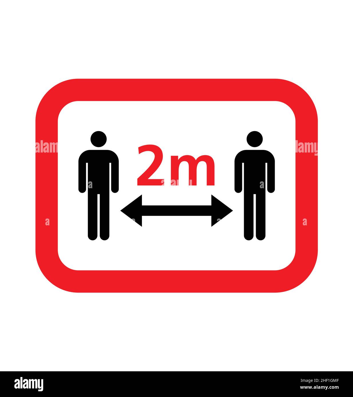 Maintain distance 2m rectangle sign 2 metres covid19 covid 19 ...