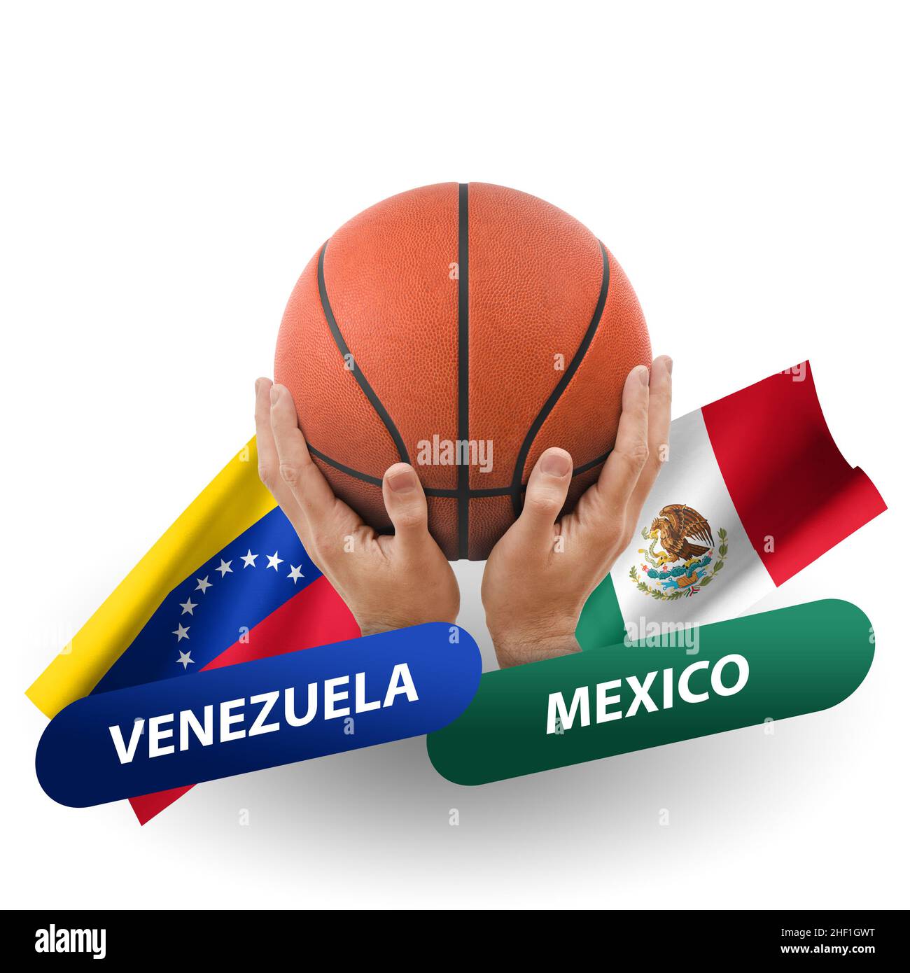 Basketball competition match, national teams venezuela vs mexico Stock ...