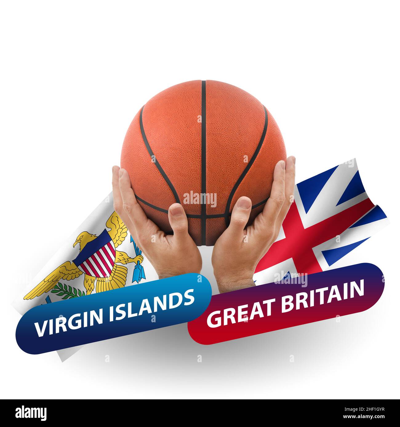 Basketball competition match, national teams virgin islands vs great ...