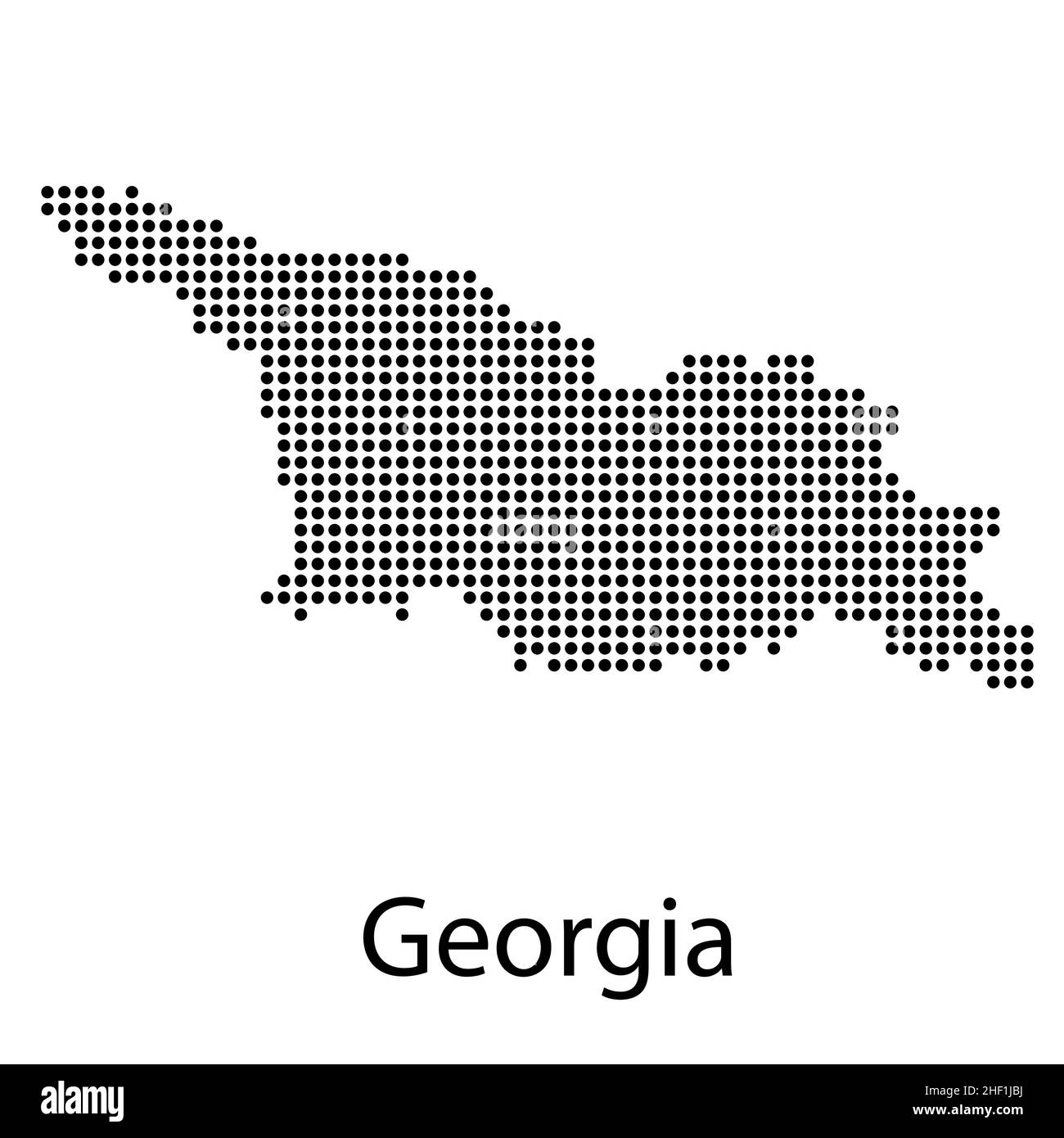 High detailed vector map - Georgia vector illustration Stock Vector ...