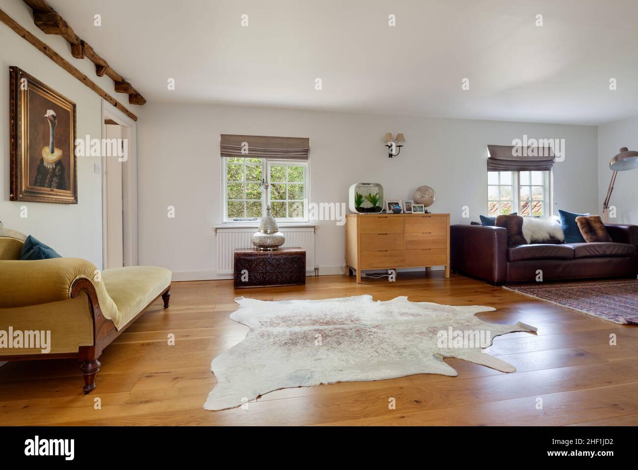 Chilton Street, Suffolk - 20 April 2018: Very Stylish sitting room in ...