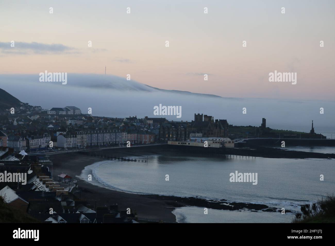 Aberystwyth Wales UK weather 13th January 2022 . A cold start to the ...