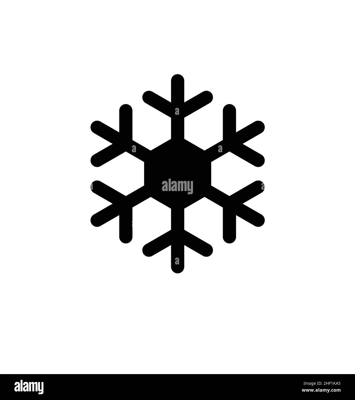 simple cold chill freeze snowflake icon emblem symbol vector isolated ...