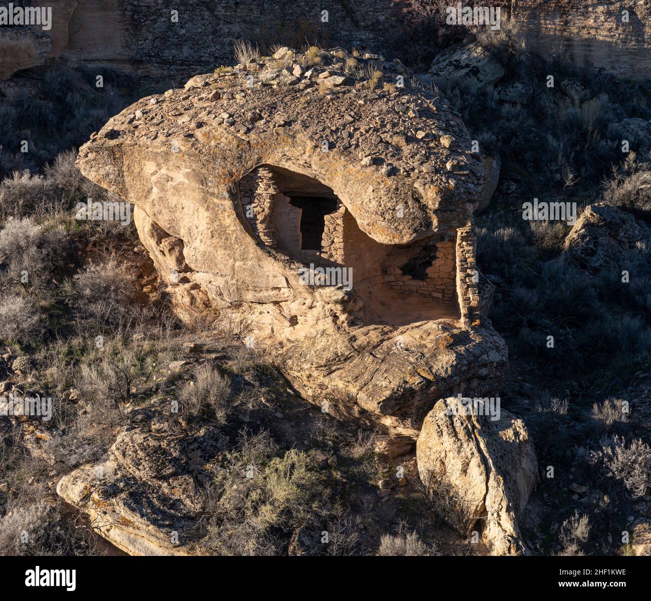 Eroded Boulder House, part of the Square Tower Group at Hovenweep ...