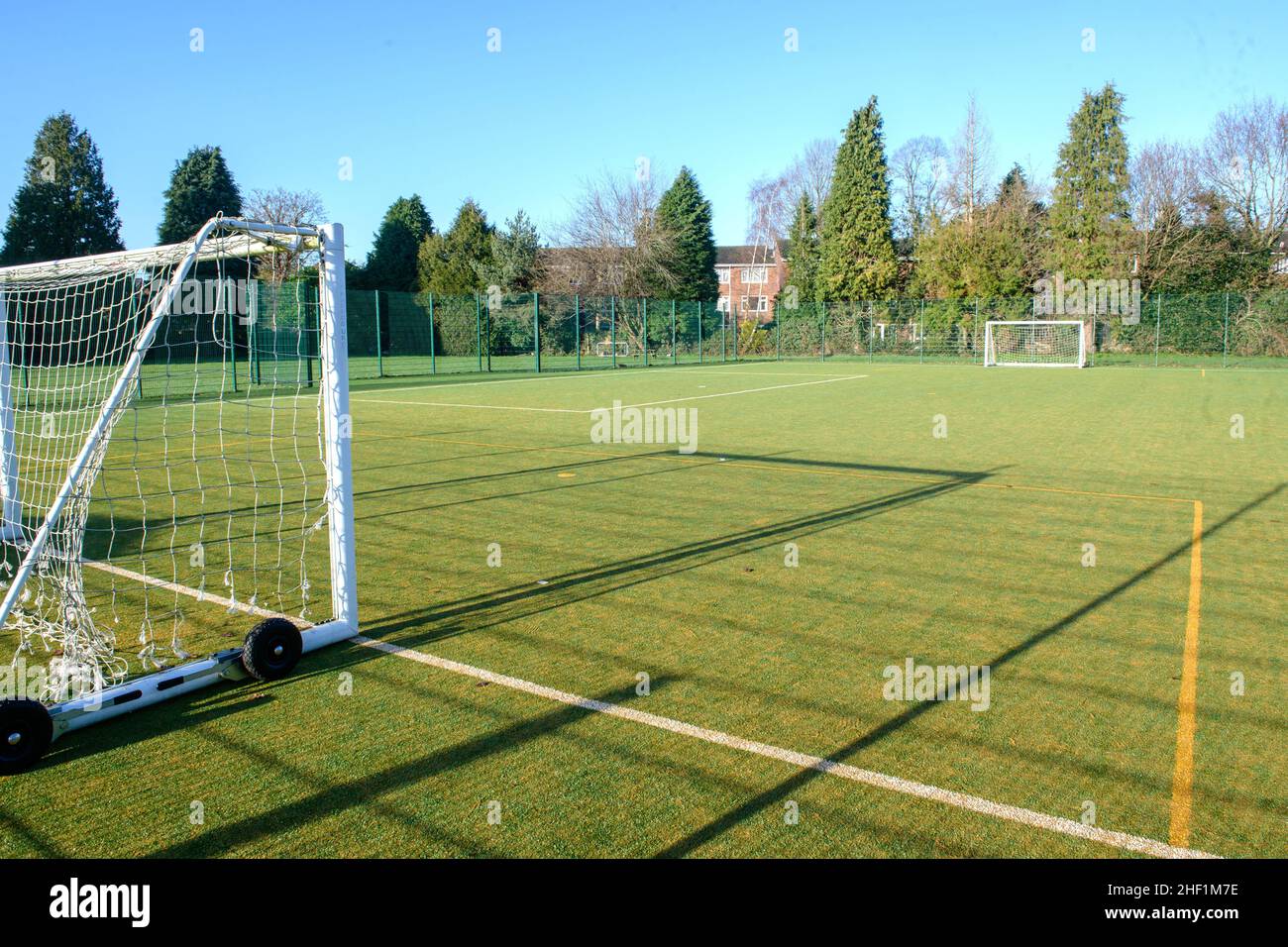 Astro turf sports field Stock Photo - Alamy