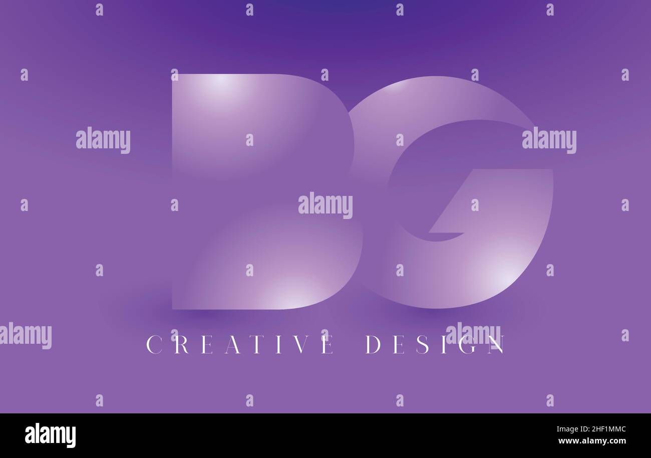 BG Logo Letter Design Concept with Abstract Minimalist Letters in a ...