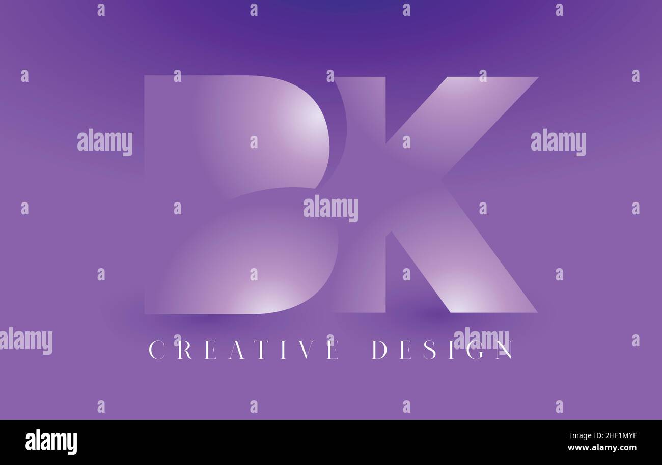 BK Logo Letter Design Concept with Abstract Minimalist Letters in a ...