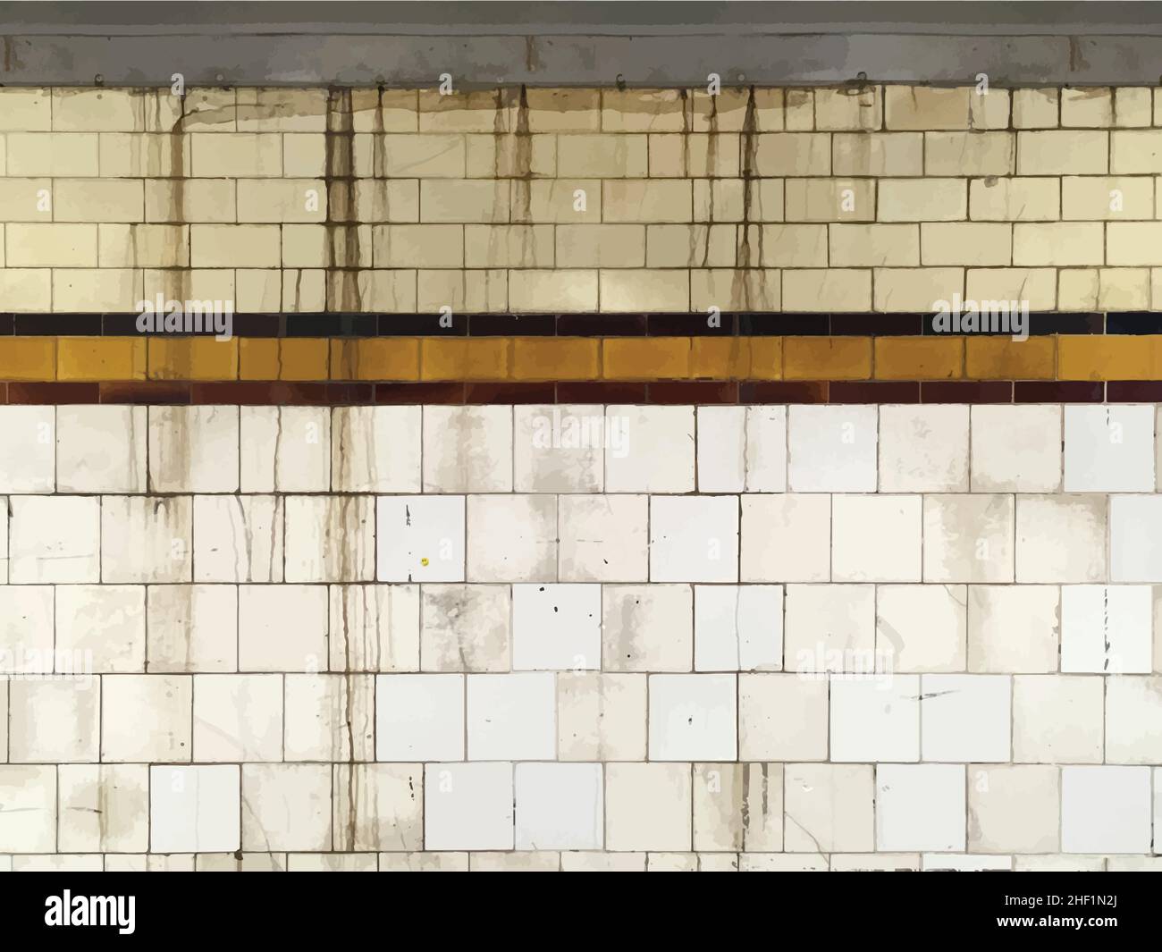 realistic grunge tiled subway wall background photoreal vector ...