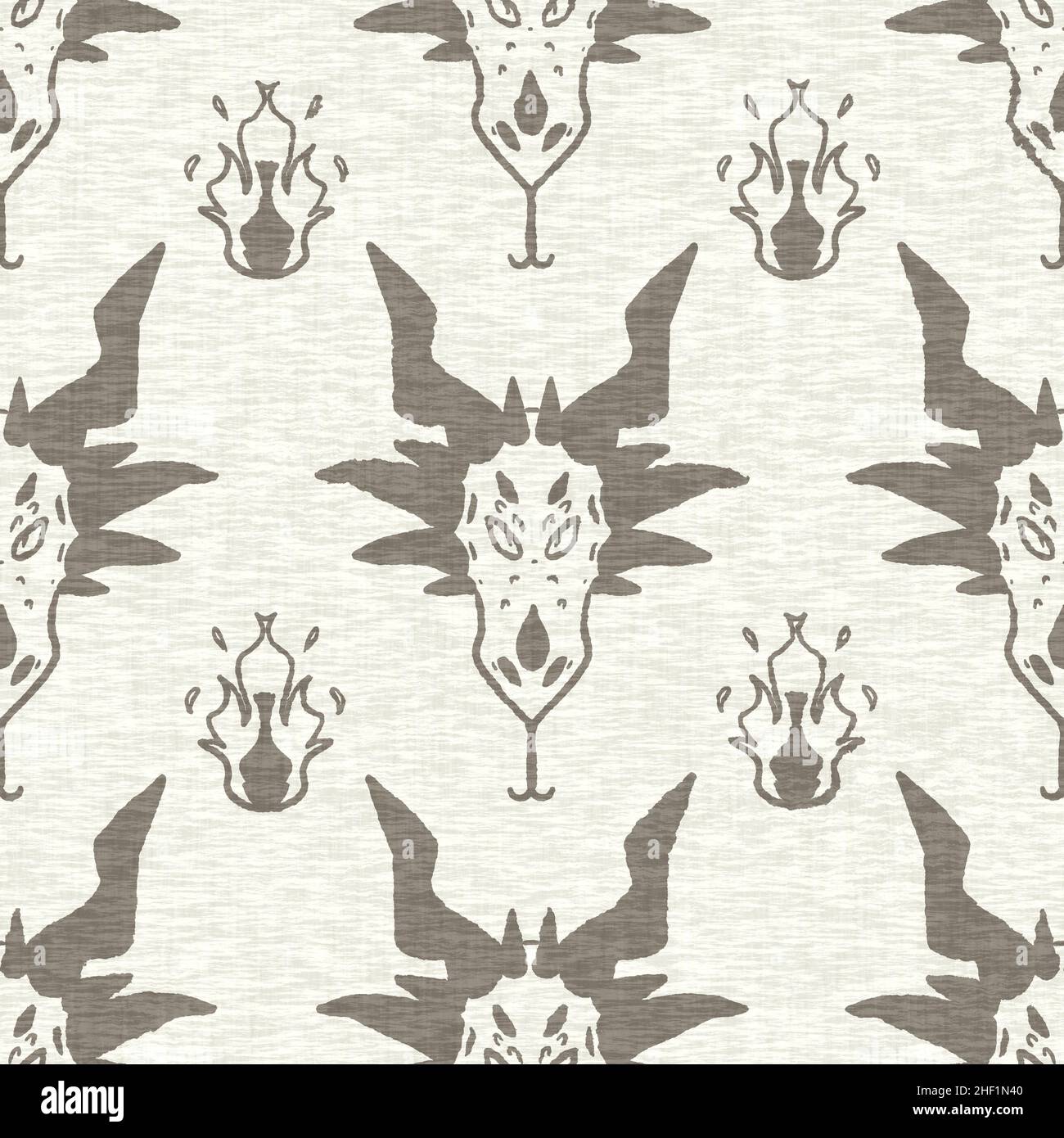 Dragon linen effect texture pattern. Seamless woven mythical reptile ...