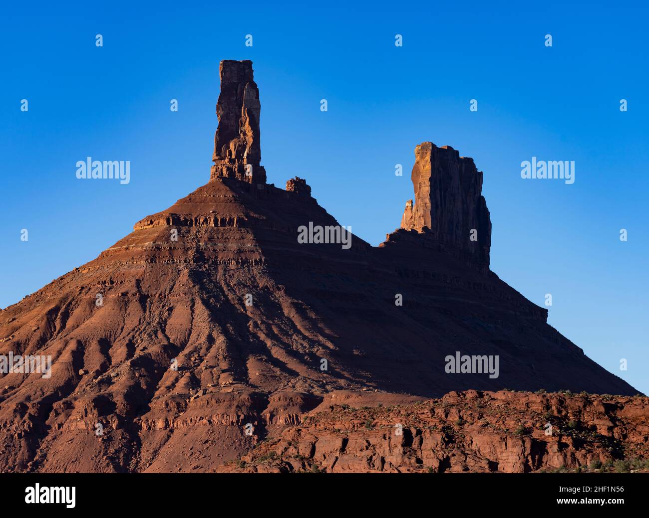 Castleton Tower and The Rectory, seen from the south Stock Photo - Alamy