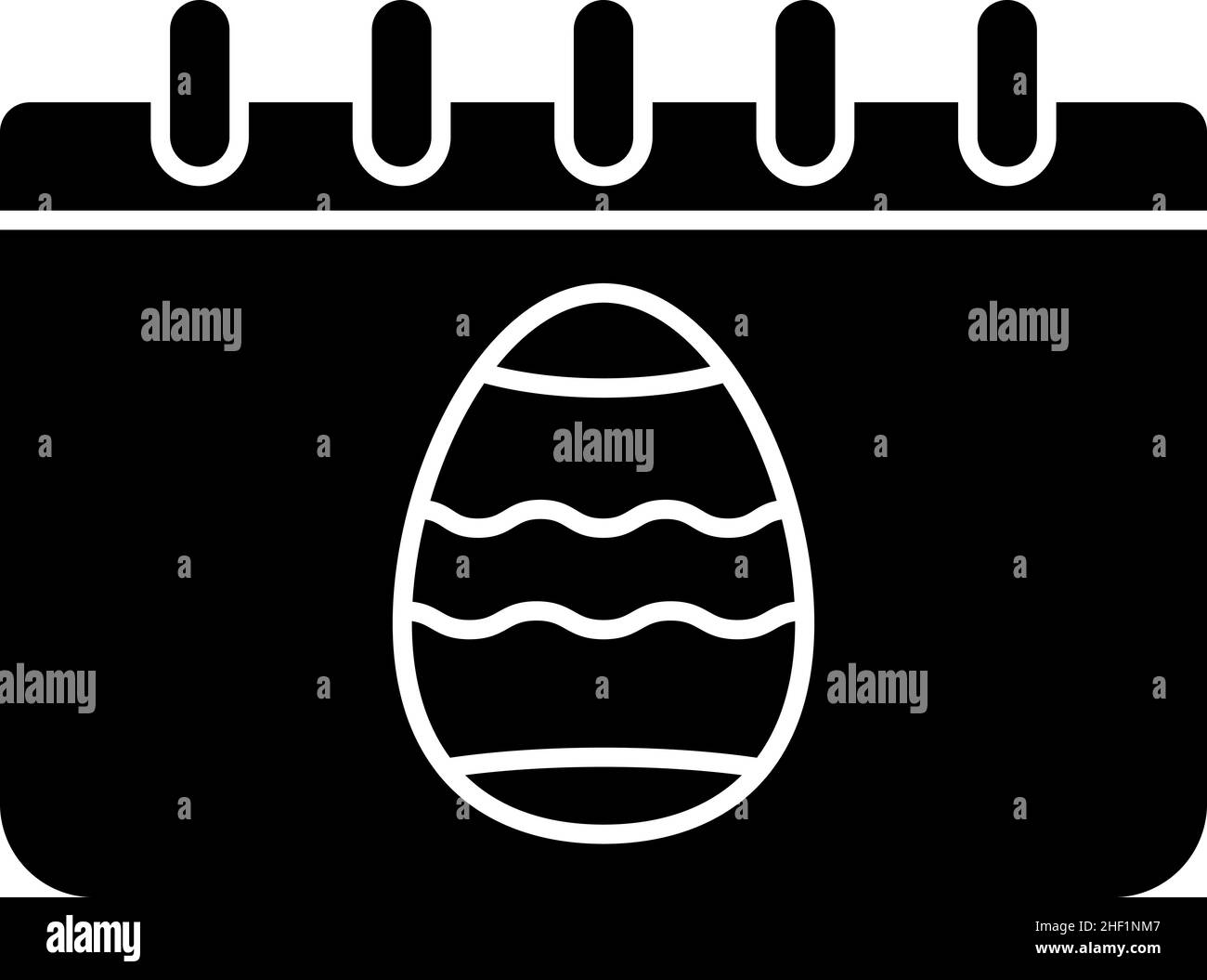 Calendar With Easter Egg Glyph Icon Vector Stock Vector Image & Art - Alamy