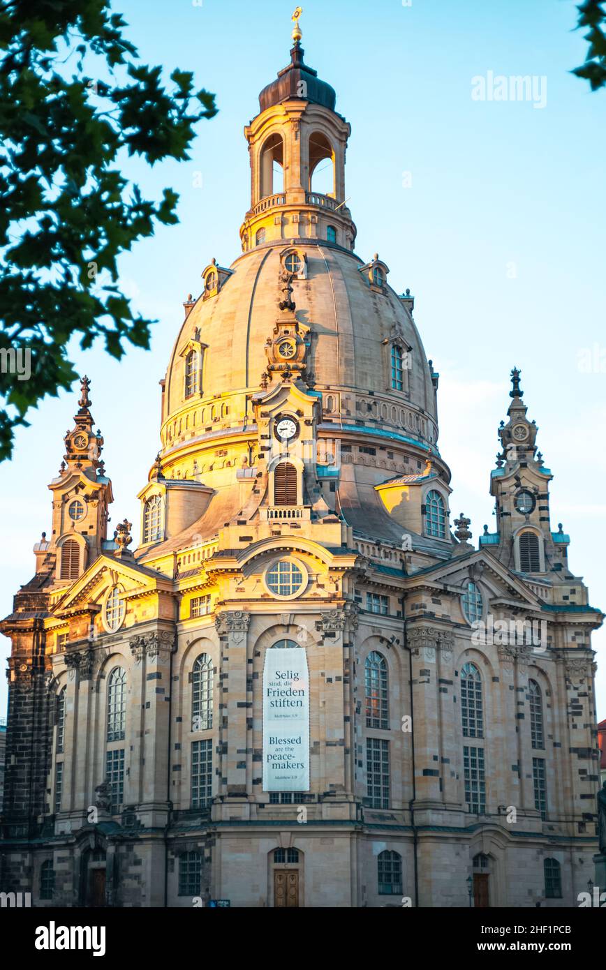 Frauenkirche Dresden Church of our lady in Baroque architecture Stock ...