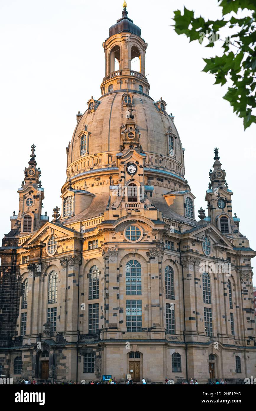 Frauenkirche Dresden Church of our lady in Baroque architecture Stock ...