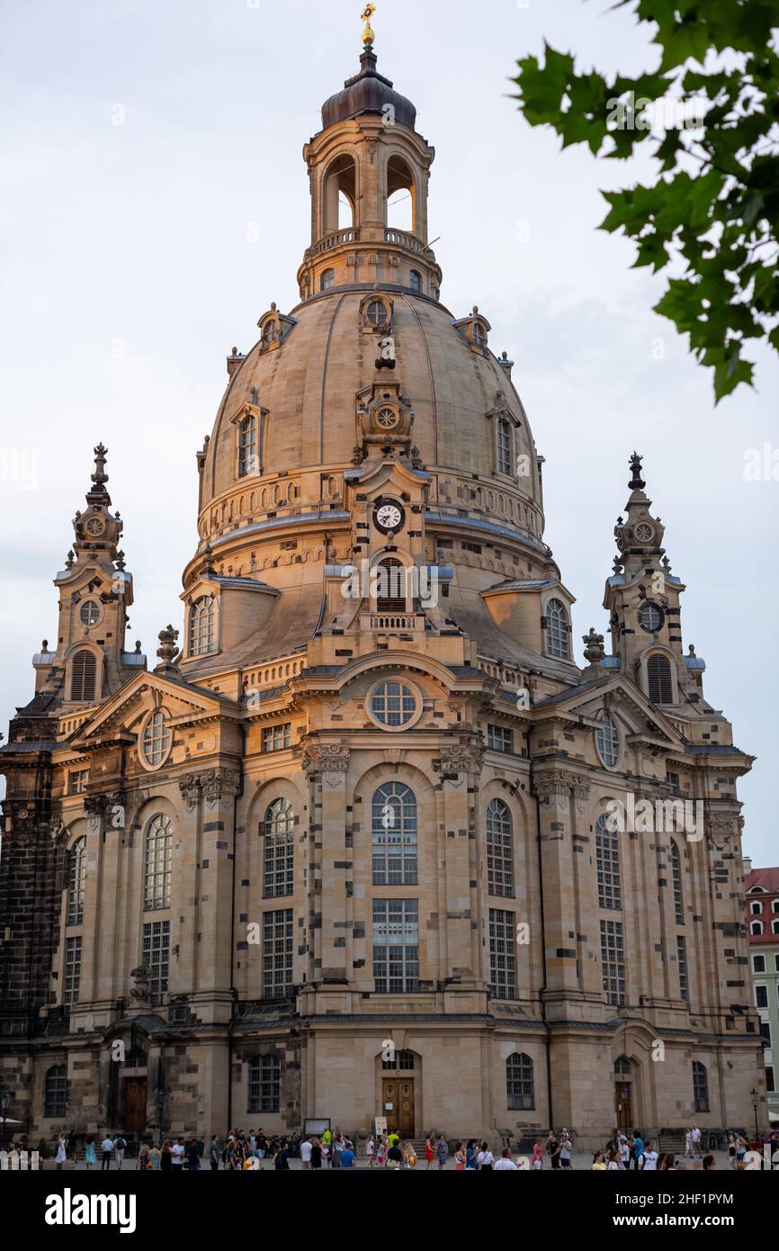 Frauenkirche Dresden Church of our lady in Baroque architecture Stock ...