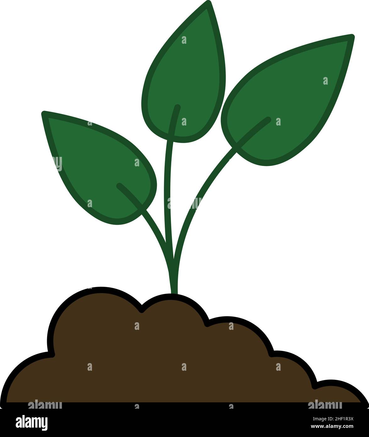 Seedling Plant Filled Outline Icon Vector Stock Vector Image & Art - Alamy