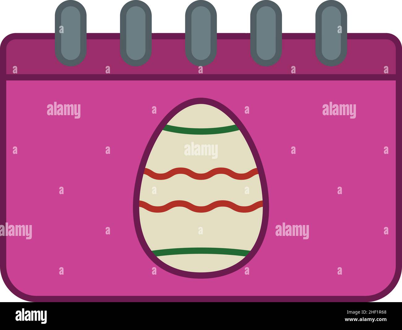 Calendar Easter Egg Filled Outline Icon Vector Stock Vector Image & Art ...